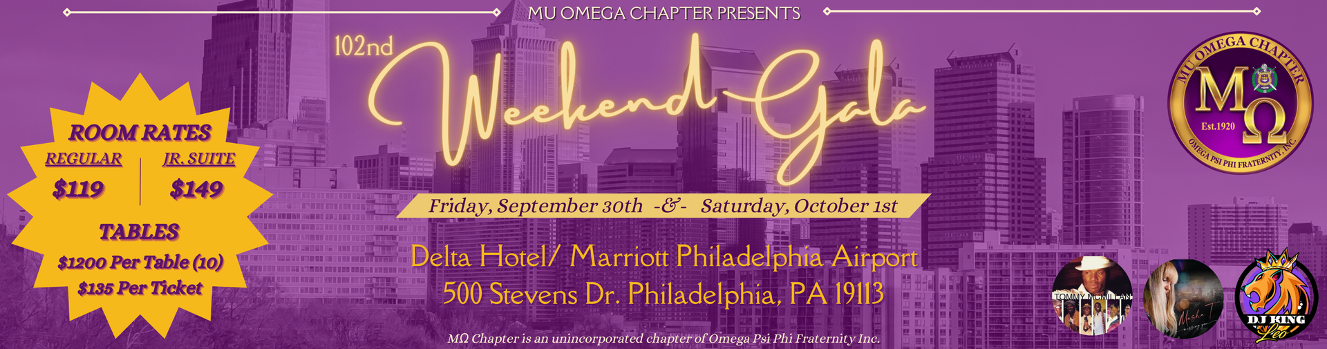 Mu Omega Gala Weekend 2022