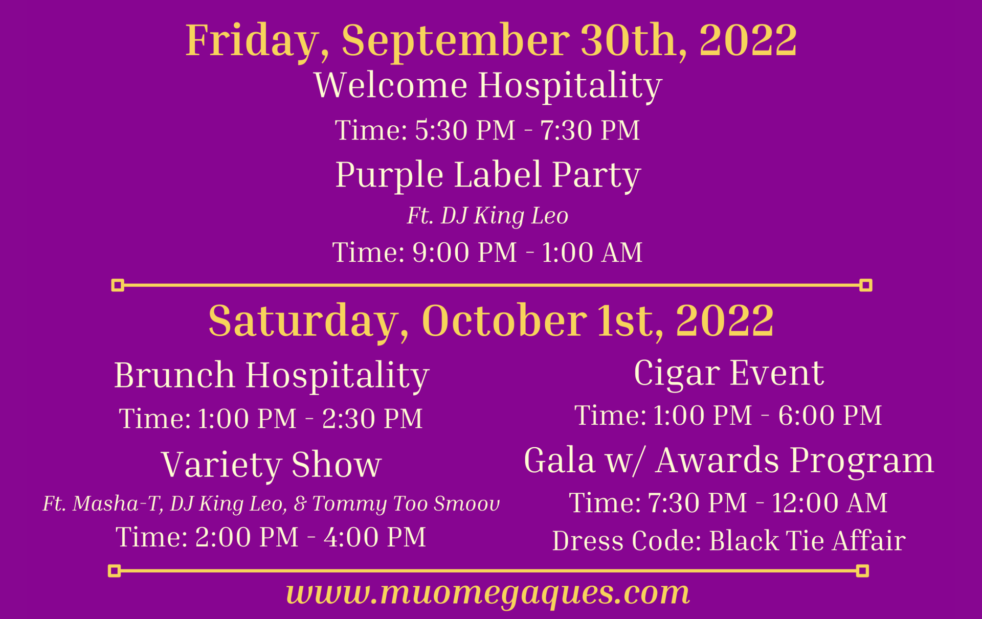Mu Omega Gala Weekend 2022
